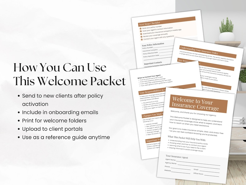 Insurance Welcome Packet Canva Template for Agents, Client Onboarding ...