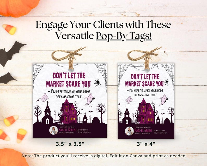 Happy Halloween Real Estate Marketing Pop by Tag, Realtor Halloween ...