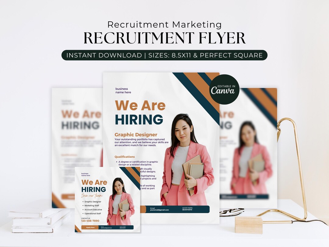 Were Hiring Flyer Template, Recruitment Job Service, Instagram Template ...