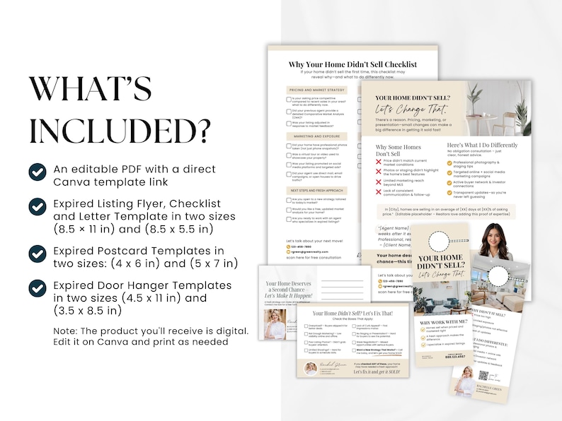 Expired Listing Real Estate Flyer, Postcards, Letters and Door Hanger ...