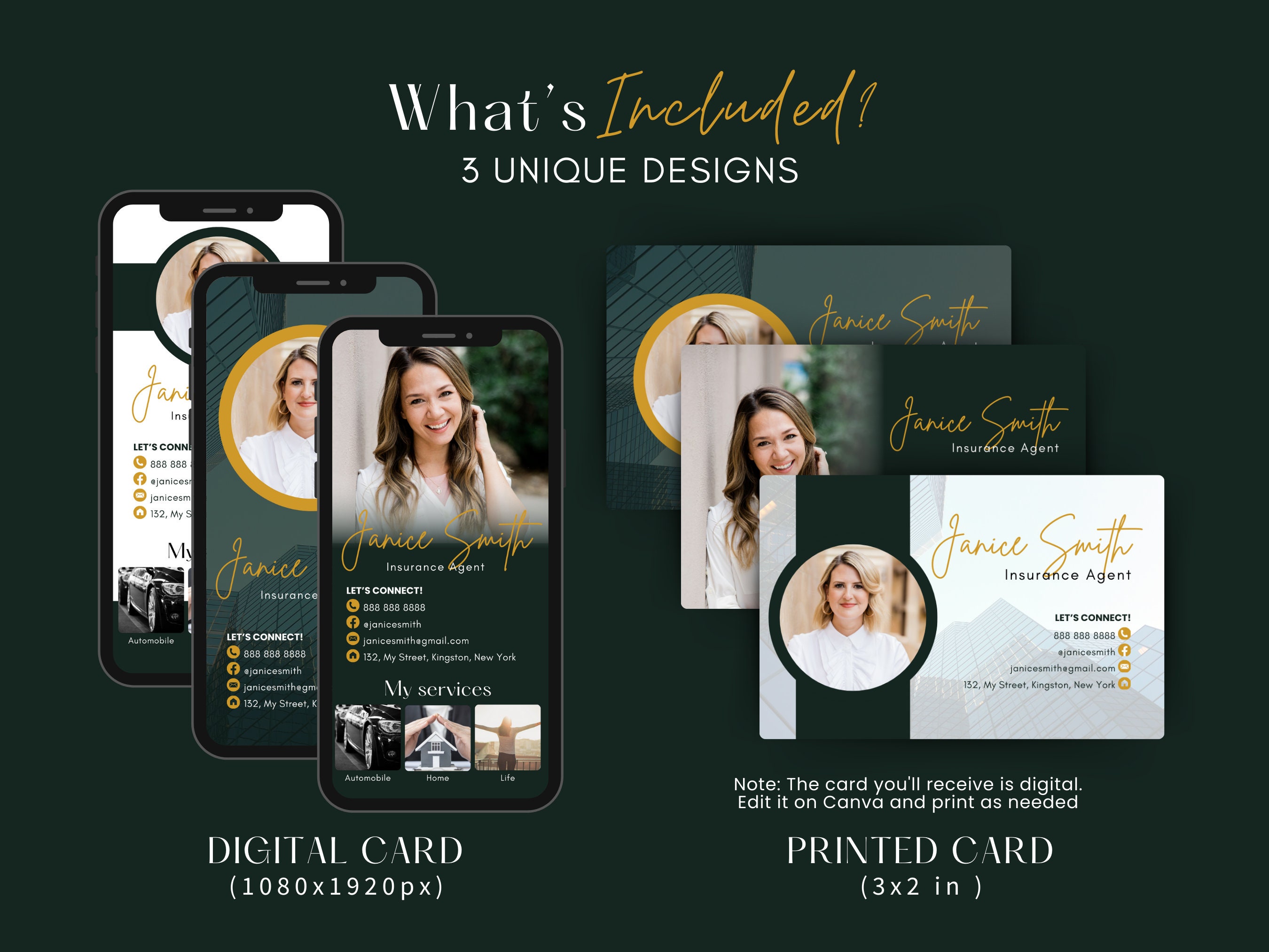 Insurance Agent Card Insurance Digital Business Card, Life Insurance ...