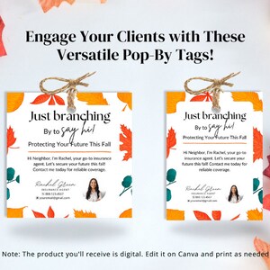 Fall Insurance Marketing Gift Tag From Your Neighborhood Life Insurance ...