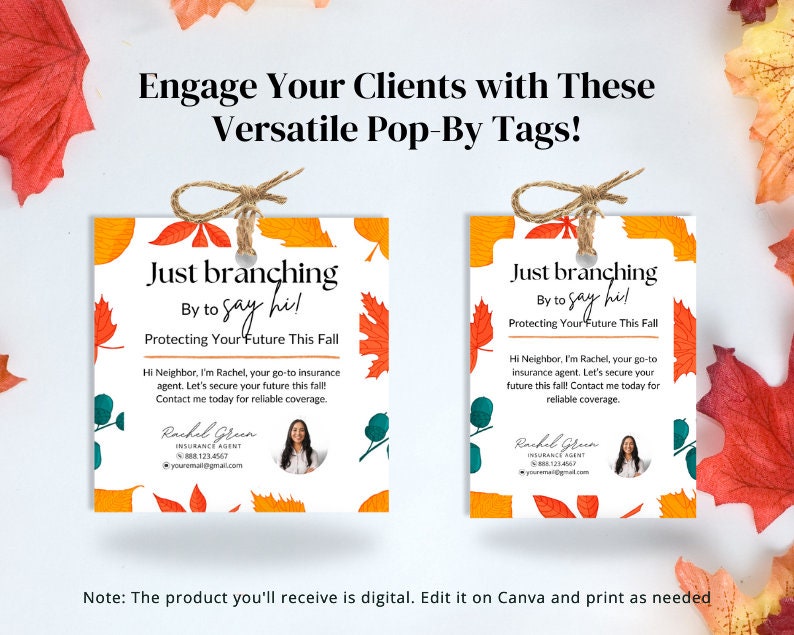 Fall Insurance Marketing Gift Tag From Your Neighborhood Life Insurance ...