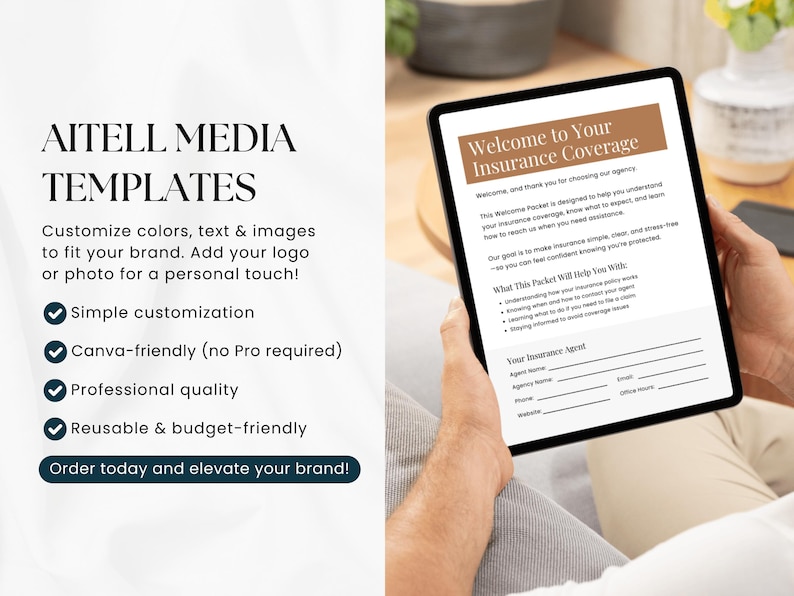 Insurance Welcome Packet Canva Template for Agents, Client Onboarding ...