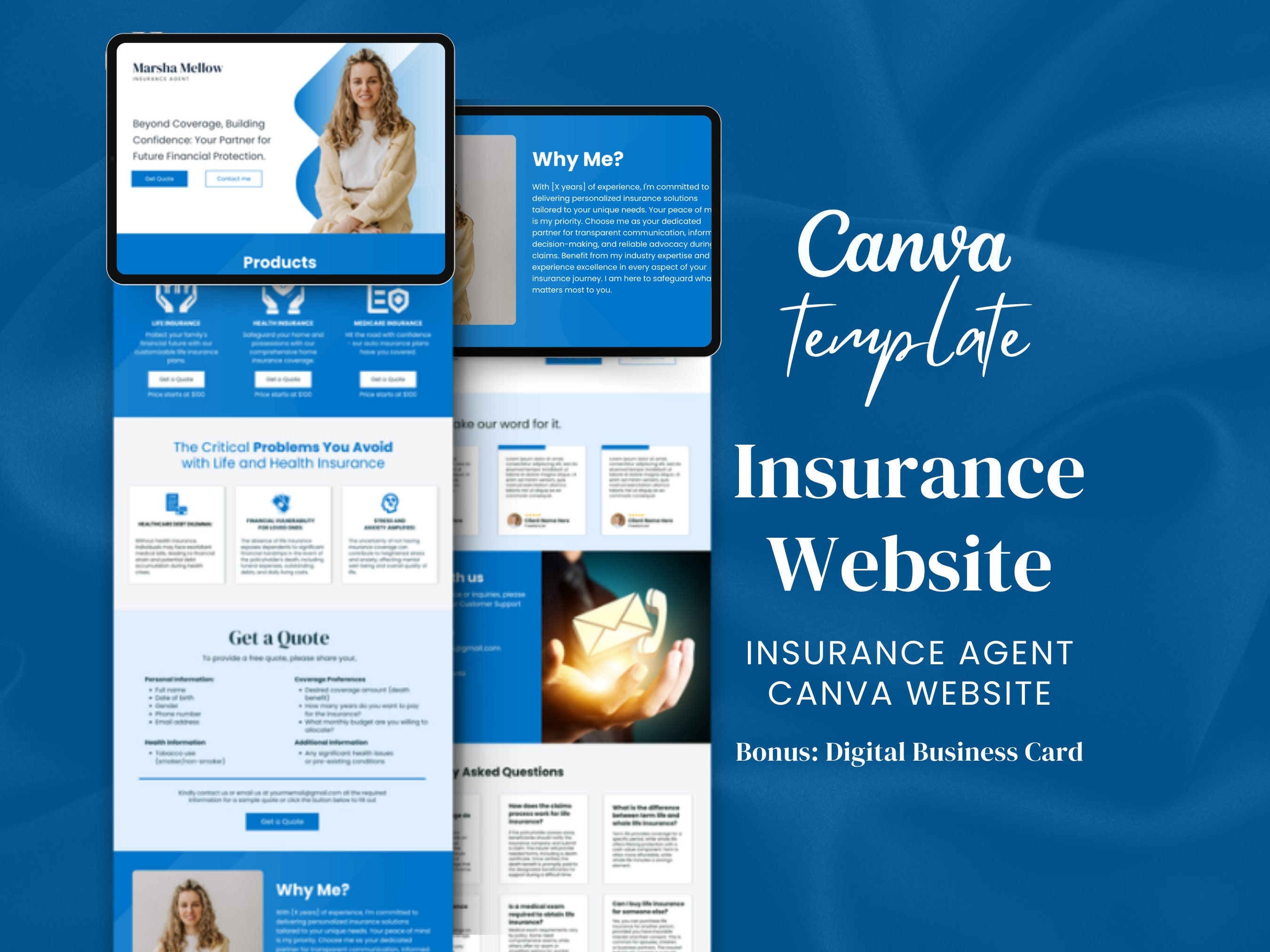 Website for Insurance Agent Social Media Marketing Life Insurance ...