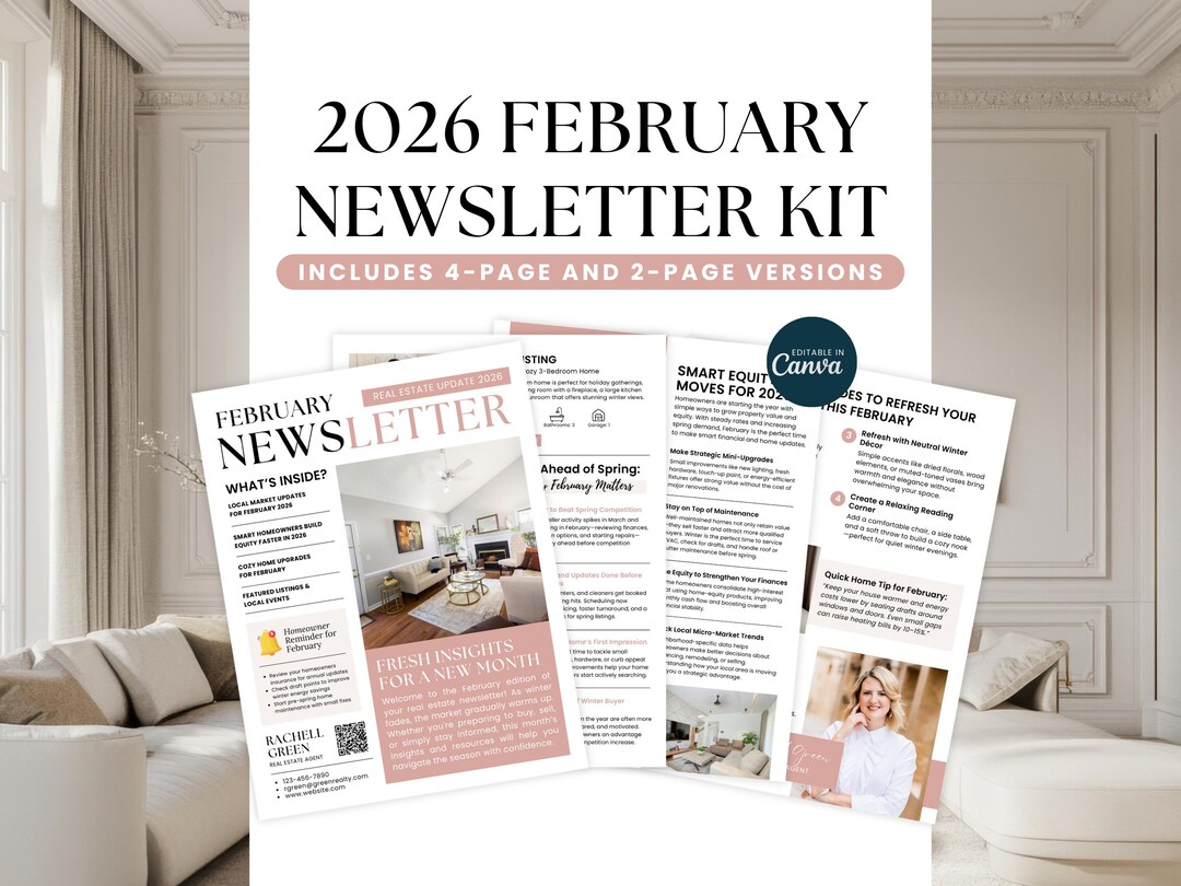 Real Estate February 2026 Newsletter, Winter Market Update, Luxury ...
