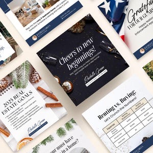 January Real Estate Post, Holiday Post Real Estate Marketing Template ...