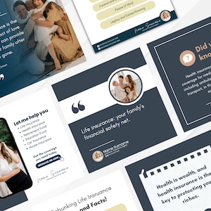 Canva Template for Insurance Agent Social Media Marketing Life ...