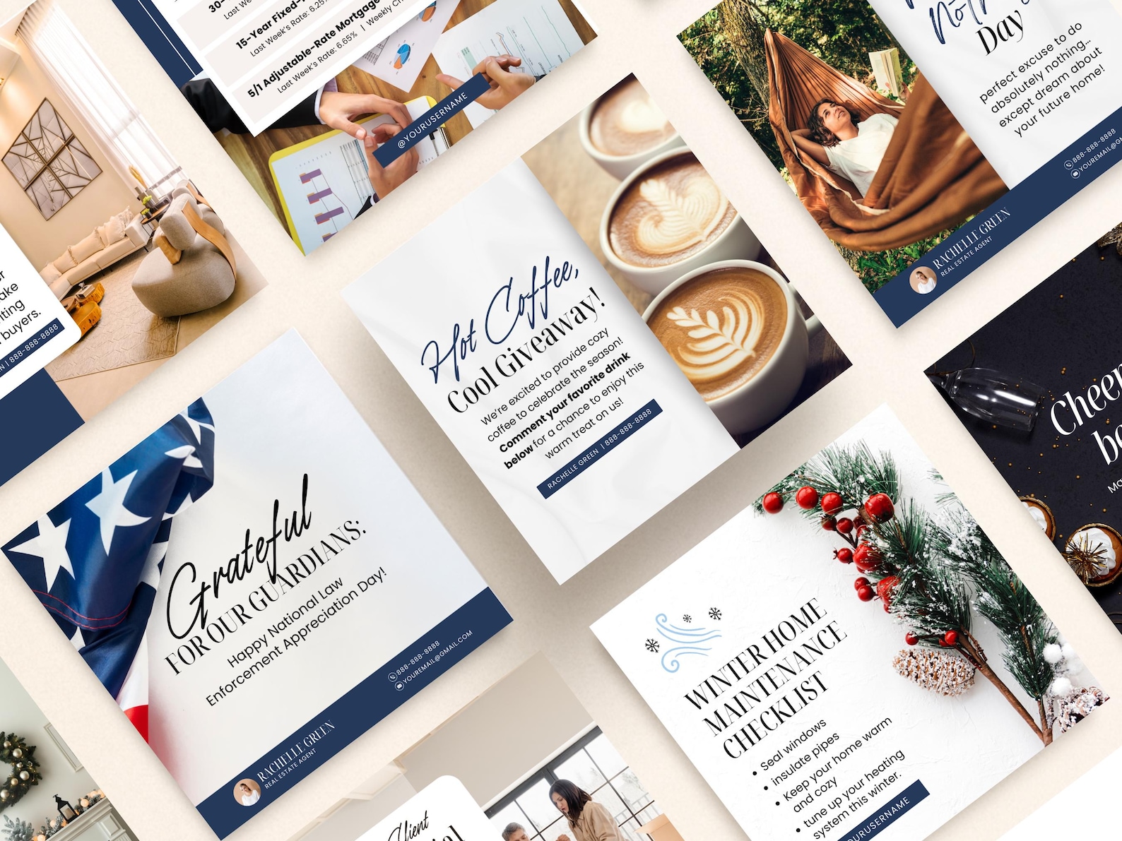 January Real Estate Post, Holiday Post Real Estate Marketing Template ...