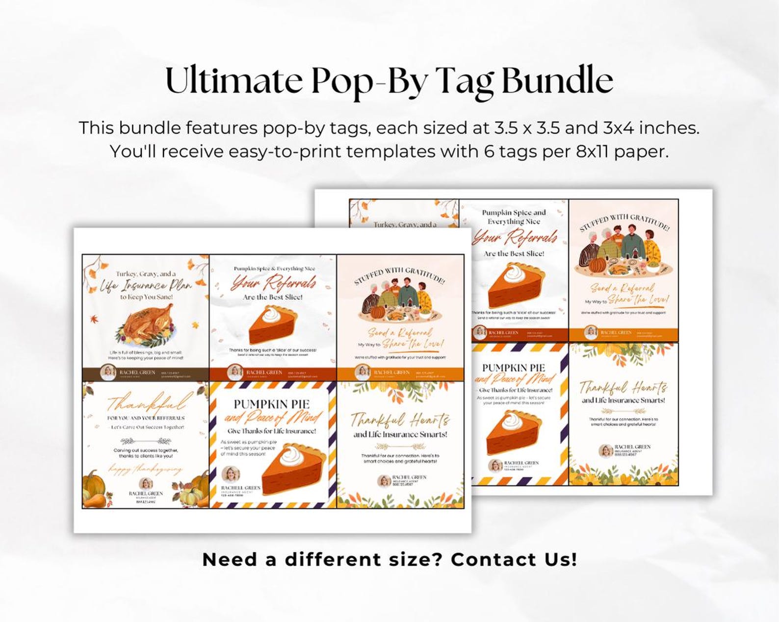 Thanksgiving Insurance Marketing Gift Tag Your Neighborhood Life ...