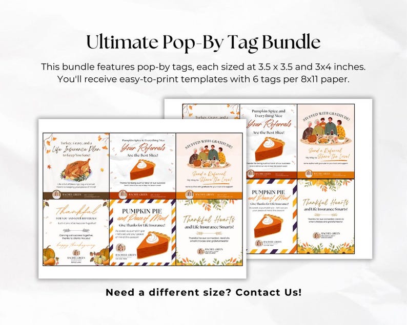 Thanksgiving Insurance Marketing Gift Tag Your Neighborhood Life ...