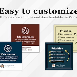 Social Media Marketing for Insurance Agent Life Insurance Canva ...