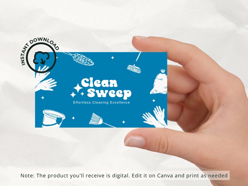 Commercial and Residential Cleaning Business Card Template, Modern ...