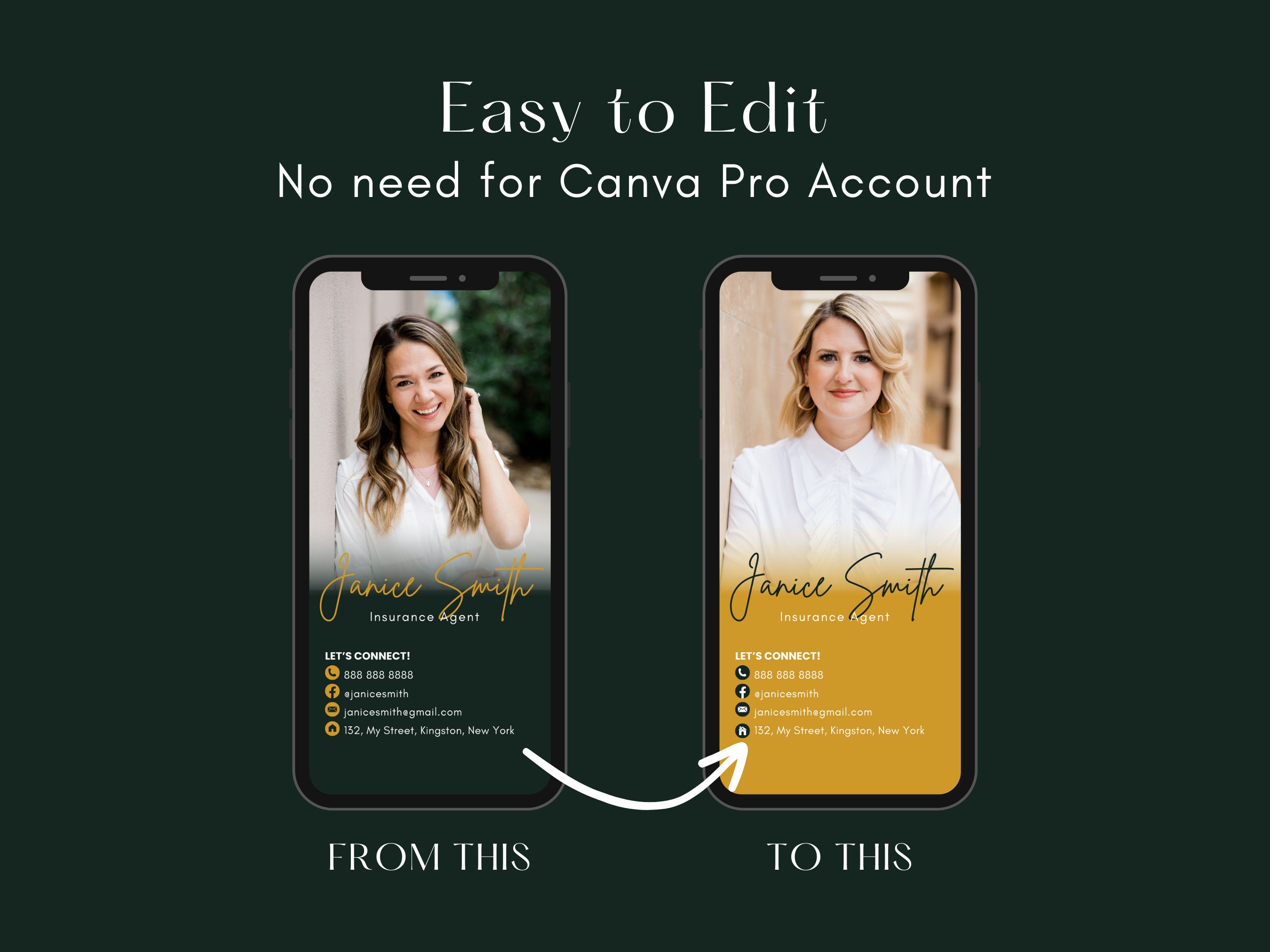 Insurance Agent Card Insurance Digital Business Card, Life Insurance ...