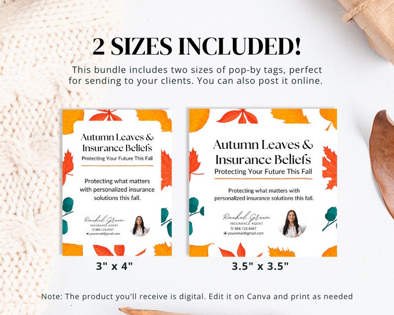 Fall Insurance Marketing Gift Tag From Your Neighborhood Life Insurance ...