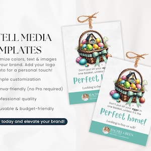 Easter Real Estate Pop by Tags, Editable April Marketing Mailer, Broker ...