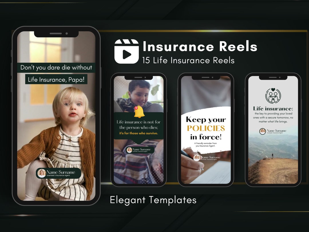 Life Insurance Reels Canva Templates Insurance Agent Video, Insurance ...