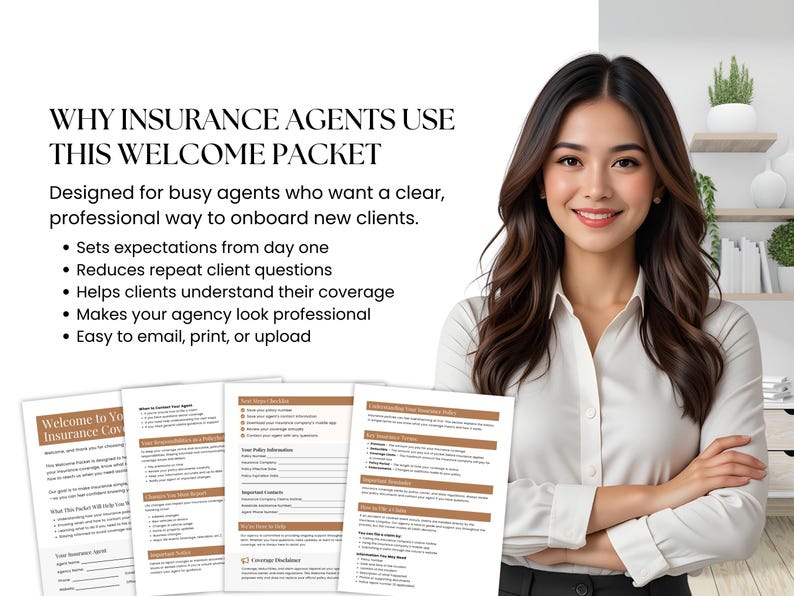 Insurance Welcome Packet Canva Template for Agents, Client Onboarding ...