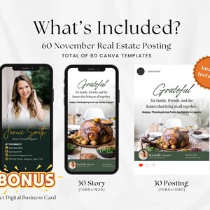 November Real Estate Posts Marketing, Thanksgiving Real Estate November ...