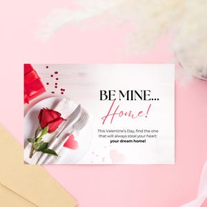 Realtor Valentine Postcard Template, Canva Real Estate Mailer for ...