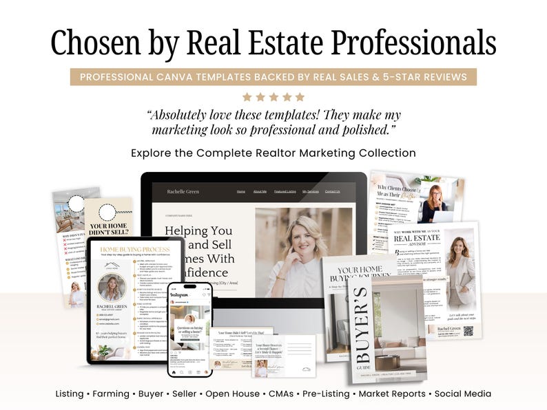 Real Estate Spring Recipe Postcard Bundle Canva Template, Realtor May ...