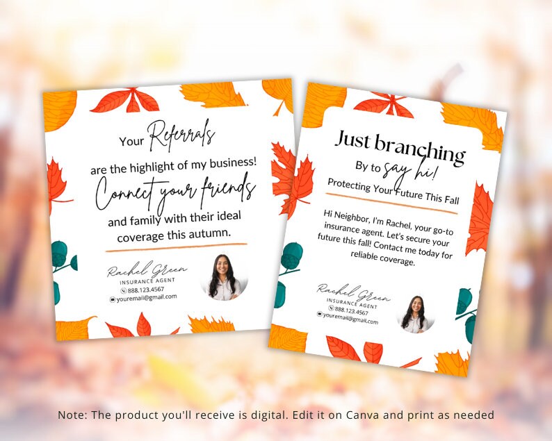 Fall Insurance Marketing Gift Tag From Your Neighborhood Life Insurance ...