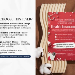 Health Open Enrollment Marketing Design for Insurance Agents, Editable ...