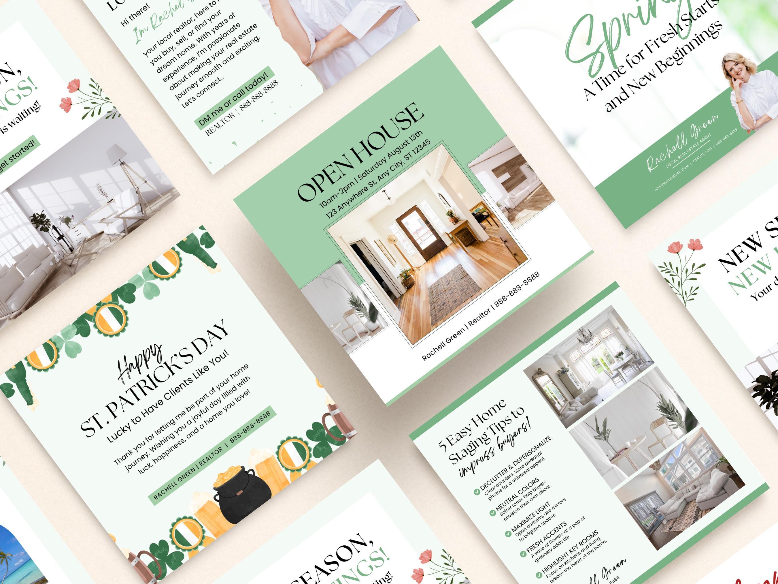 March Real Estate Social Media Post Template, March Realtor Post Social ...