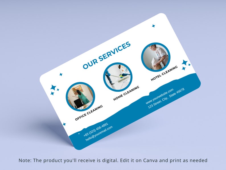 Commercial and Residential Cleaning Business Card Template, Modern ...