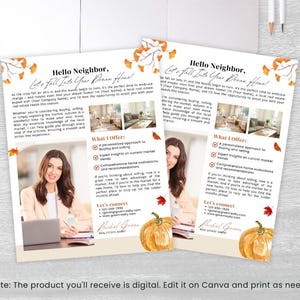 Fall Real Estate Introduction Letter House Market Update, Hello ...