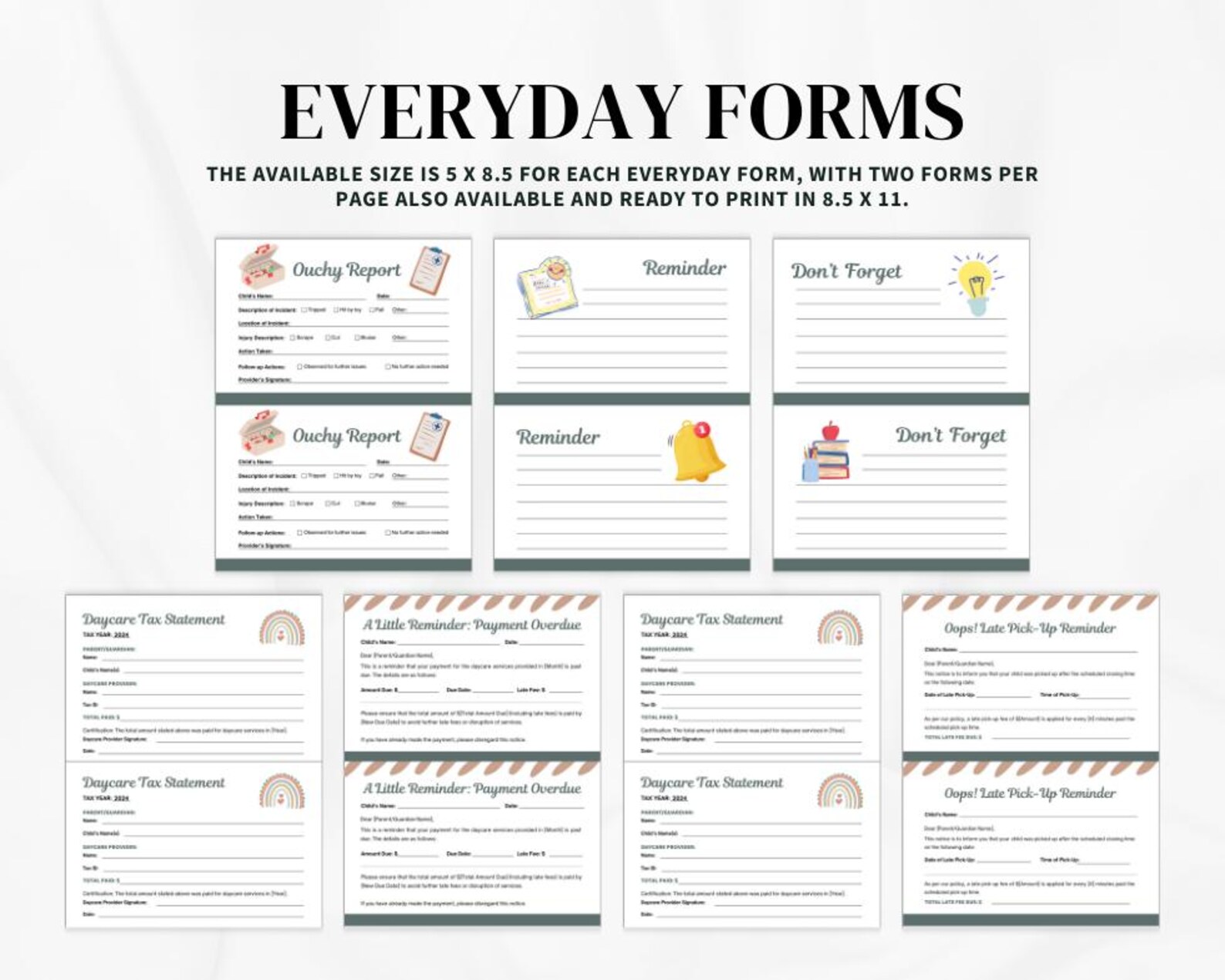 Home Daycare Starter Kit Bundle, Parent Handbook, Contracts, Flyers ...