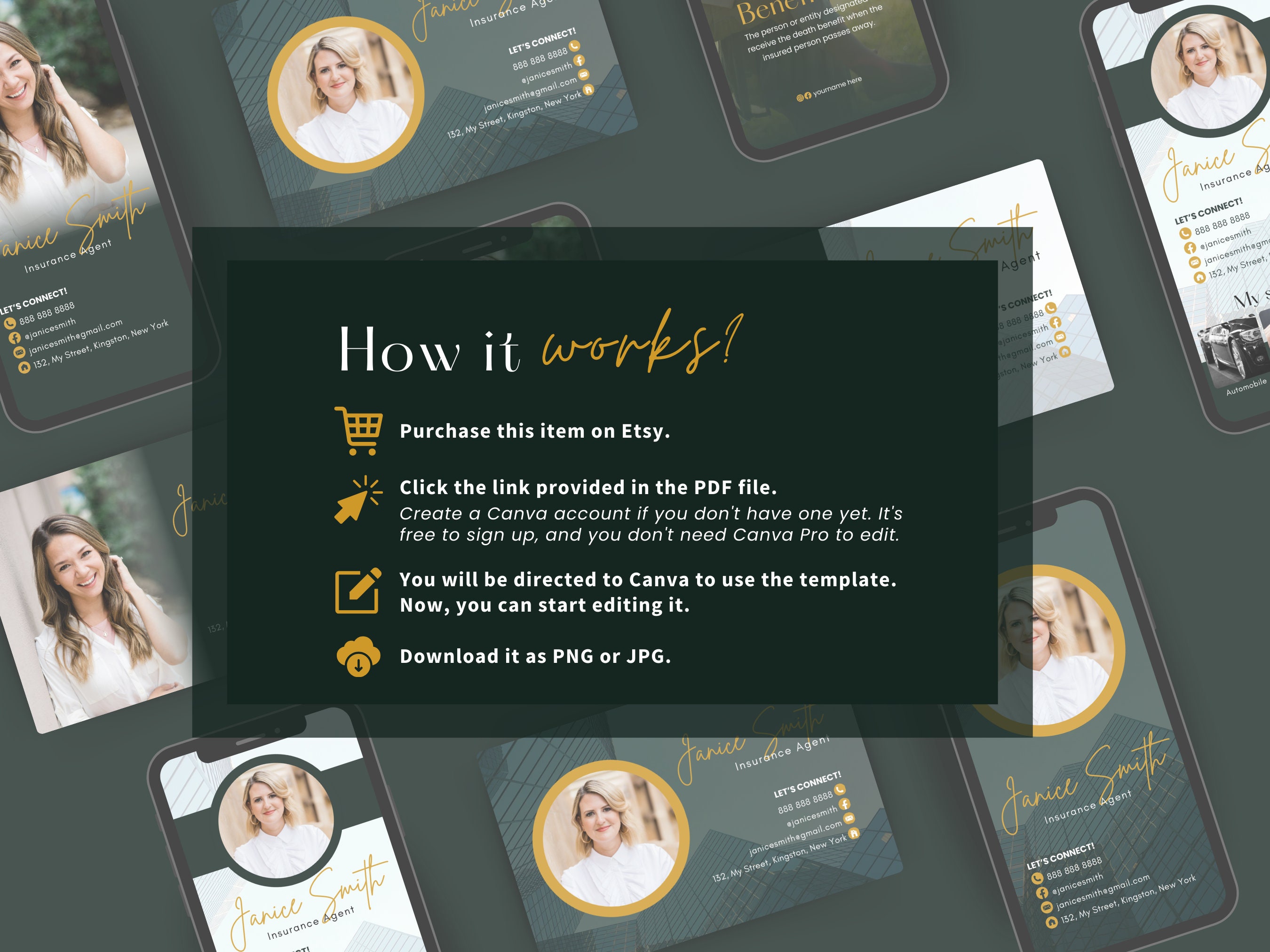 Insurance Agent Card Insurance Digital Business Card, Life Insurance ...