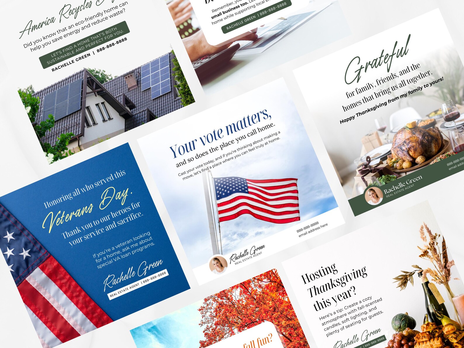 November Real Estate Posts Marketing, Thanksgiving Real Estate November ...