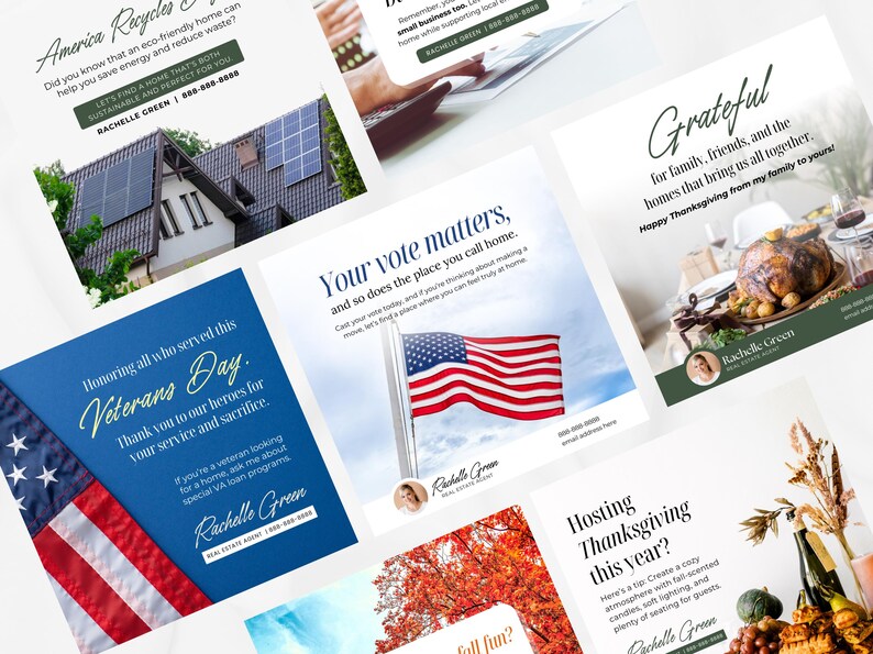 November Real Estate Posts Marketing, Thanksgiving Real Estate November ...