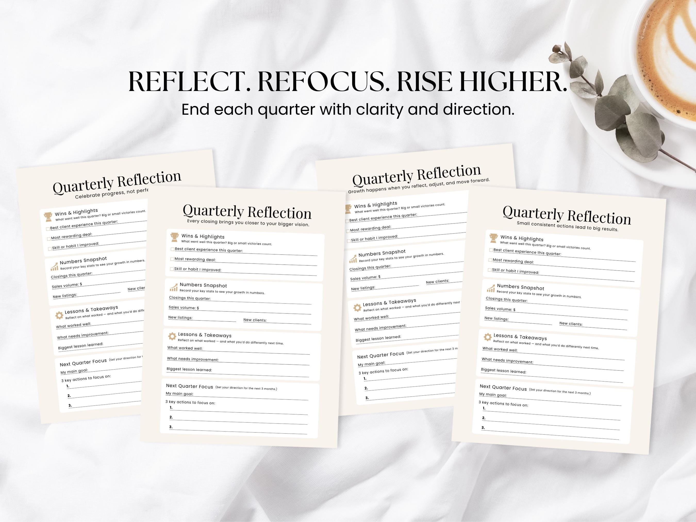 Real Estate Goal Tracker, Printable Realtor Planner, 2026 Real Estate ...