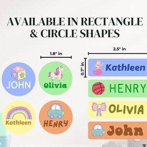 Pastel Color School Name Labels for School Supplies, Back to School ...