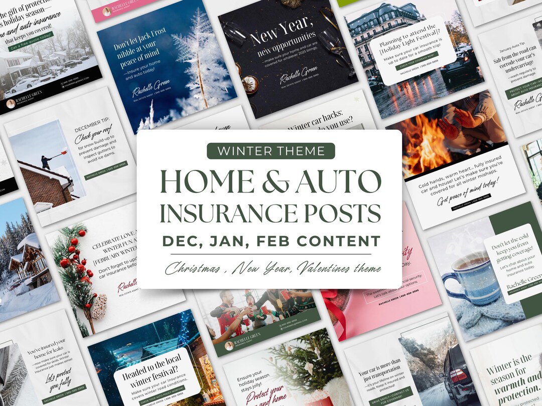 40 Winter Home Auto Insurance Agent Social Media Posts Marketing, Home ...