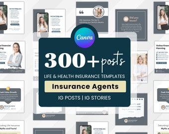 Canva Template for Insurance Agent Social Media Marketing Life ...
