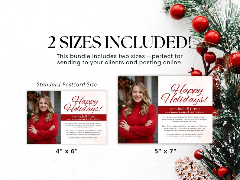 Insurance Agent Postcard, Life Insurance Winter Mailer Template ...