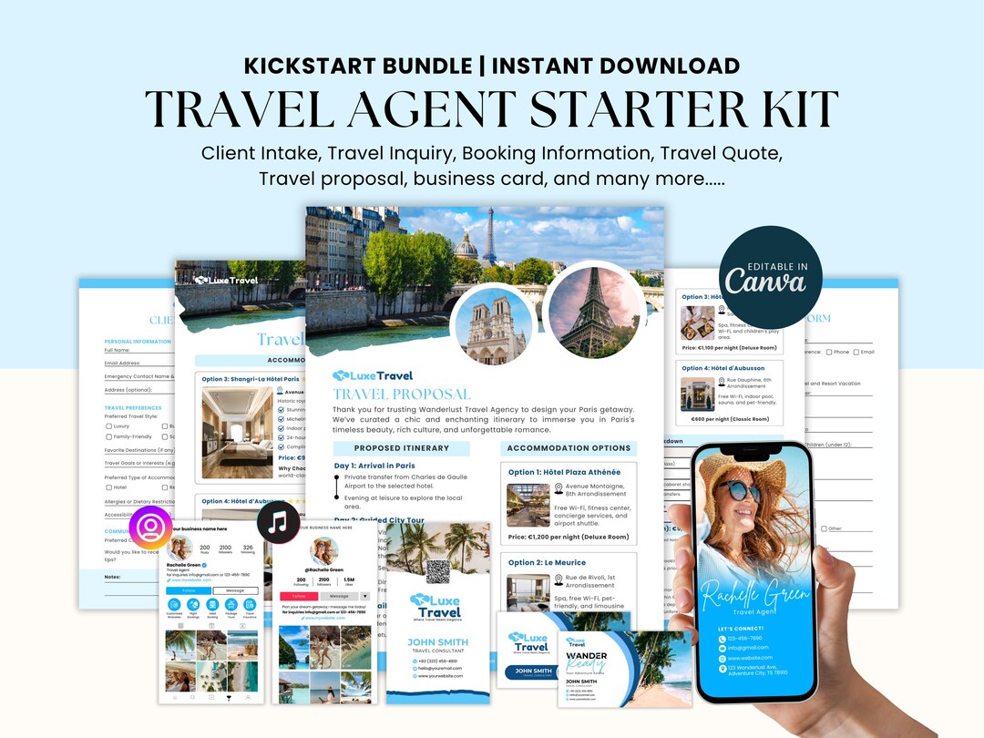 Travel Agent Forms Bundle, Travel Business Forms, Travel Inquiry ...
