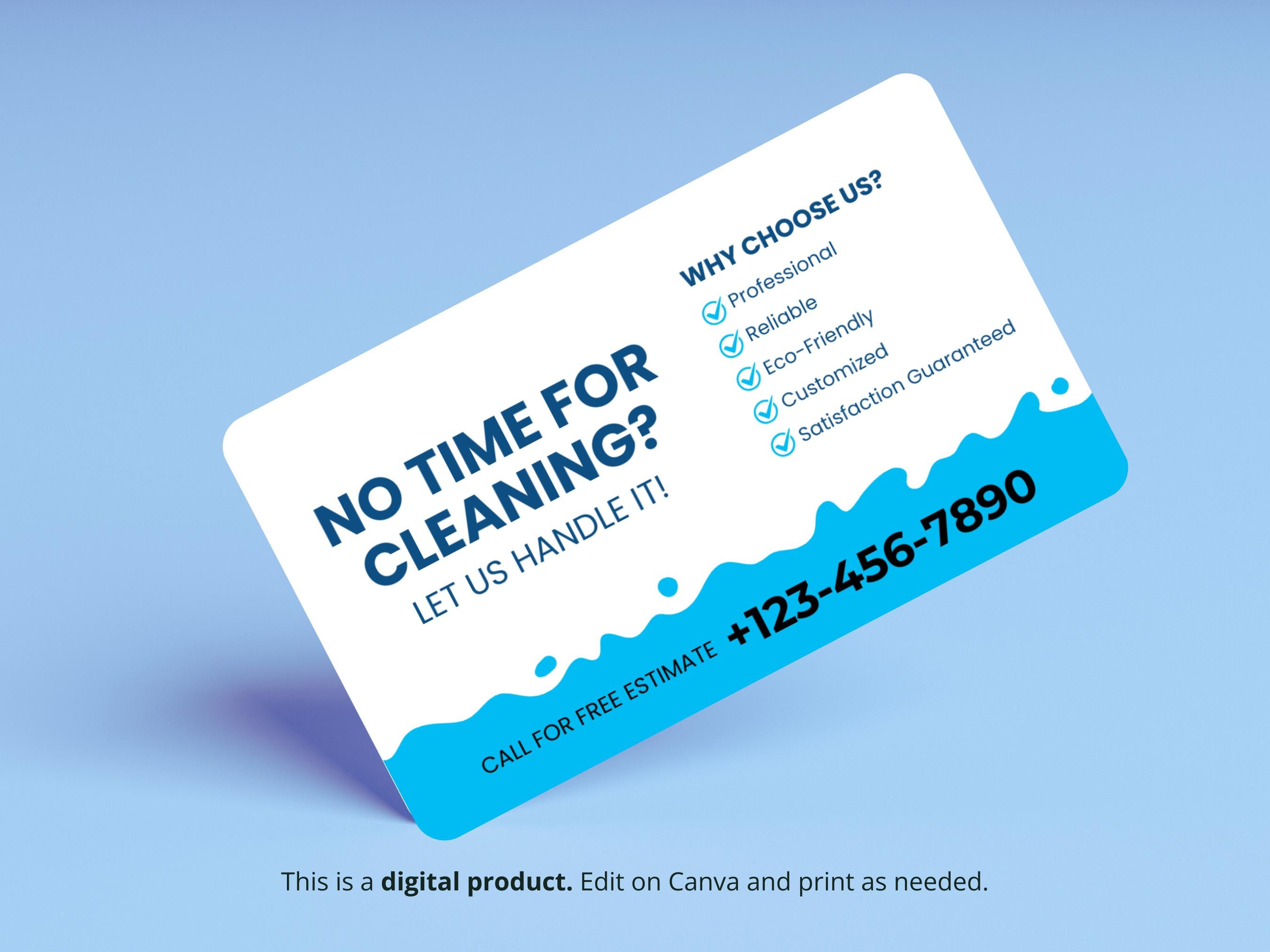 Professional Commercial Cleaning Business Card Template, Modern ...