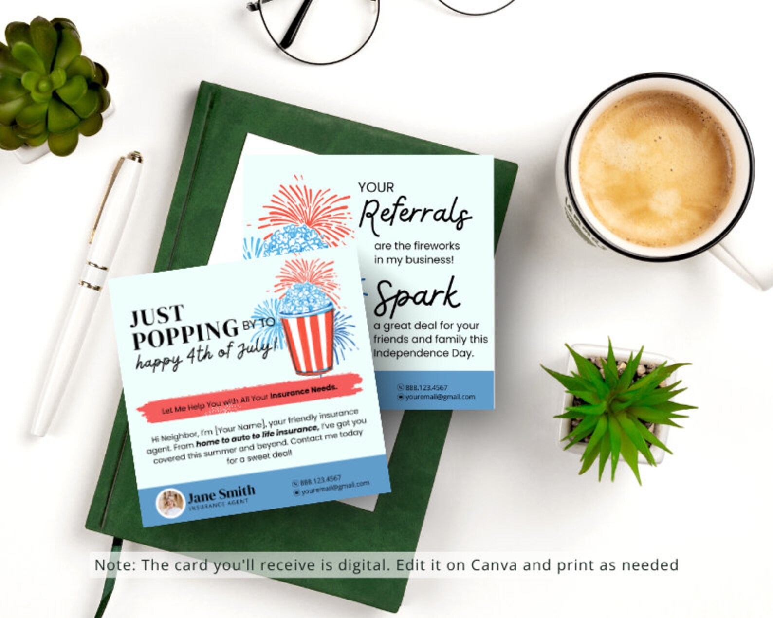 4th of July Life Insurance Pop by Tags for Insurance Agent, Canva ...