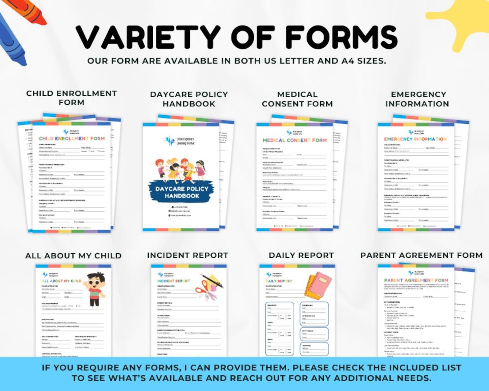 Editable Home Daycare Starter Kit Forms Childcare Contract and ...