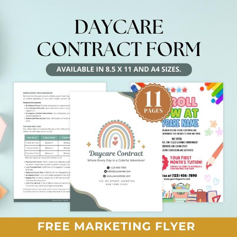 Daycare Forms - Etsy
