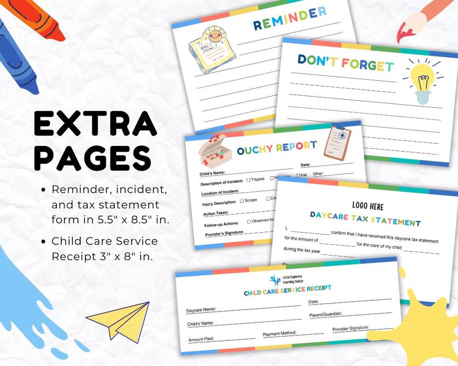 Editable Home Daycare Starter Kit Forms Childcare Contract and ...