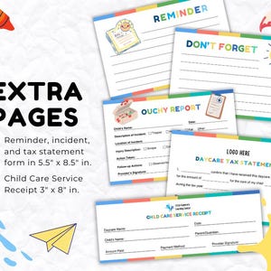 Editable Home Daycare Starter Kit Forms Childcare Contract and ...