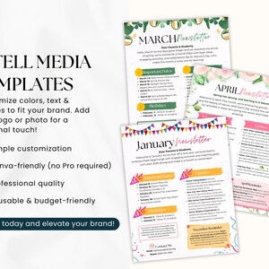 Full Year School Newsletter Templates, Meet the Teacher Newsletter ...