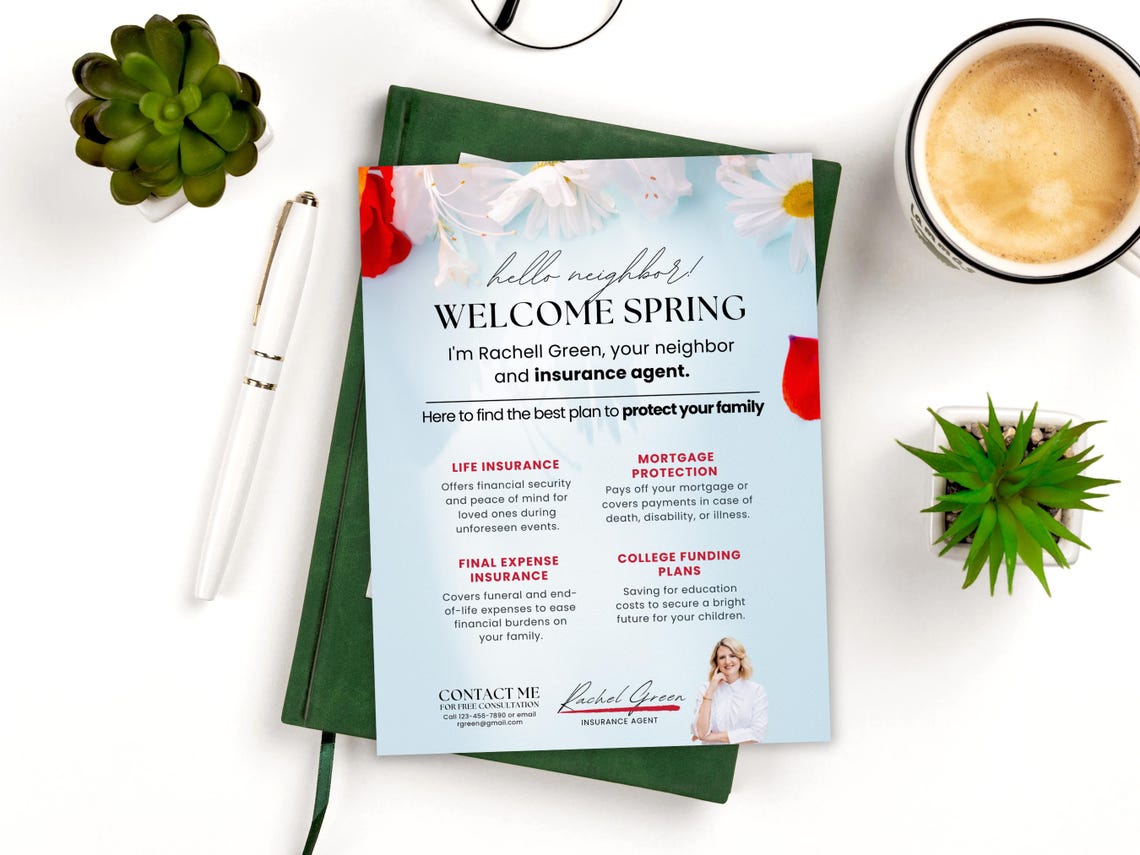 Spring Life Insurance Flyer Templates, Life Insurance Agent ...