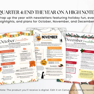 Full Year School Newsletter Templates, Meet the Teacher Newsletter ...
