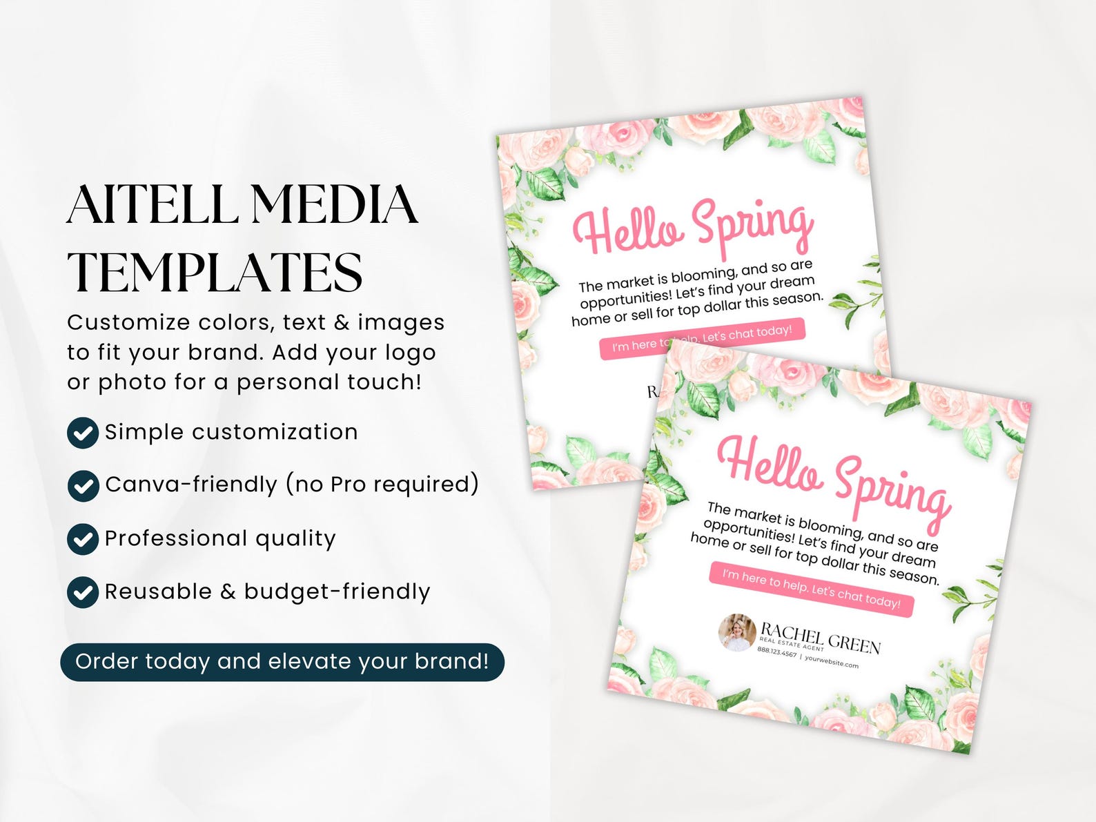 Pop by Spring Tag for Realtors, Real Estate Spring Pop Bys Marketing ...